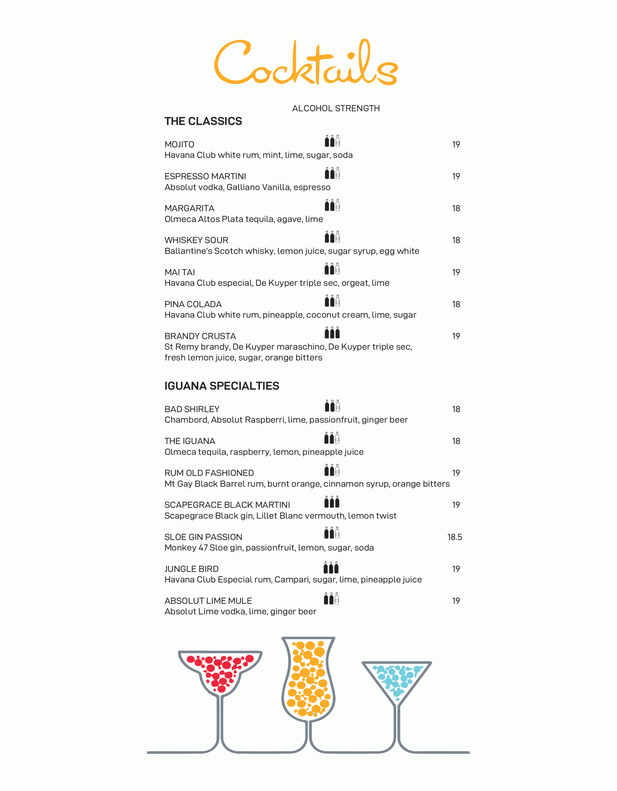 Drinks Menu - Iguana Street Bar & Restaurant